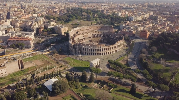 Aerial View of Colosseum, Stock Footage | VideoHive