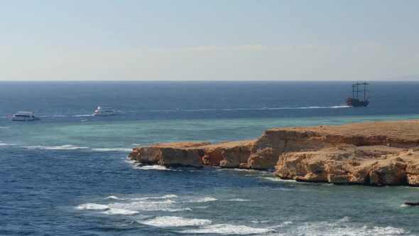 Rocky Coast and the Red Sea in the Ras Muhammad National Park, Stock ...
