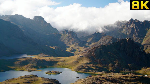 Mountain Lake and Alpine Meadow, Stock Footage | VideoHive