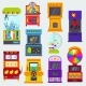 Game Machine Vector Arcade Gambling Games, Vectors | GraphicRiver