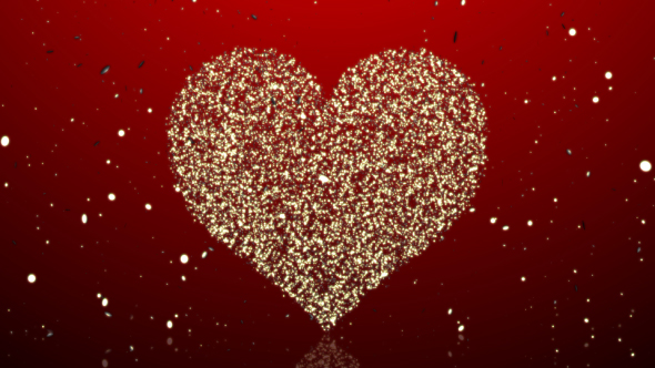 Sparkling Heart Loop Background, Motion Graphics | VideoHive