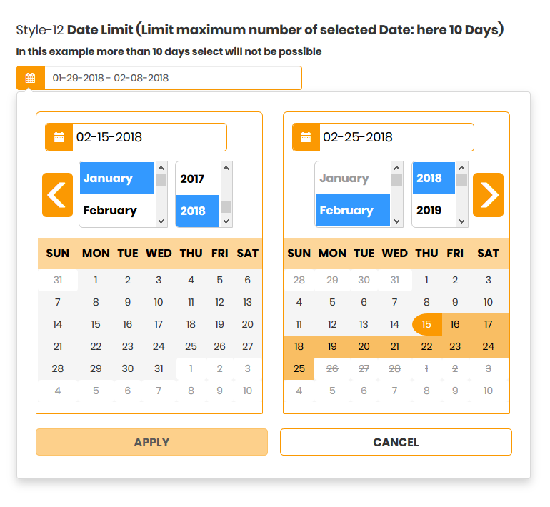 DateRange - Multipurpose Responsive Date Range Picker by mgscoder ...