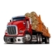 Cartoon Logging Truck, Vectors | GraphicRiver