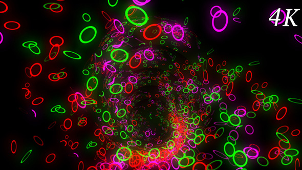 Multicolor Rings 4K 04, Motion Graphics | VideoHive