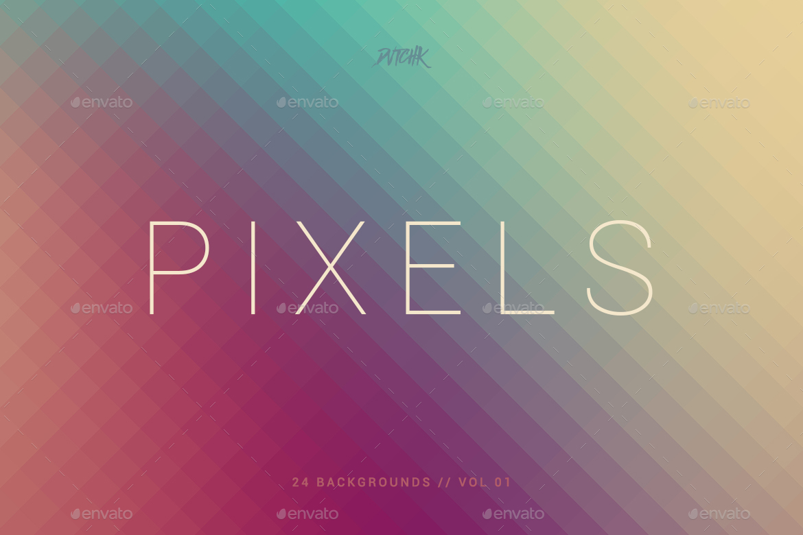 Pixels | Pixelated Backgrounds | Vol. 01, Graphics | GraphicRiver