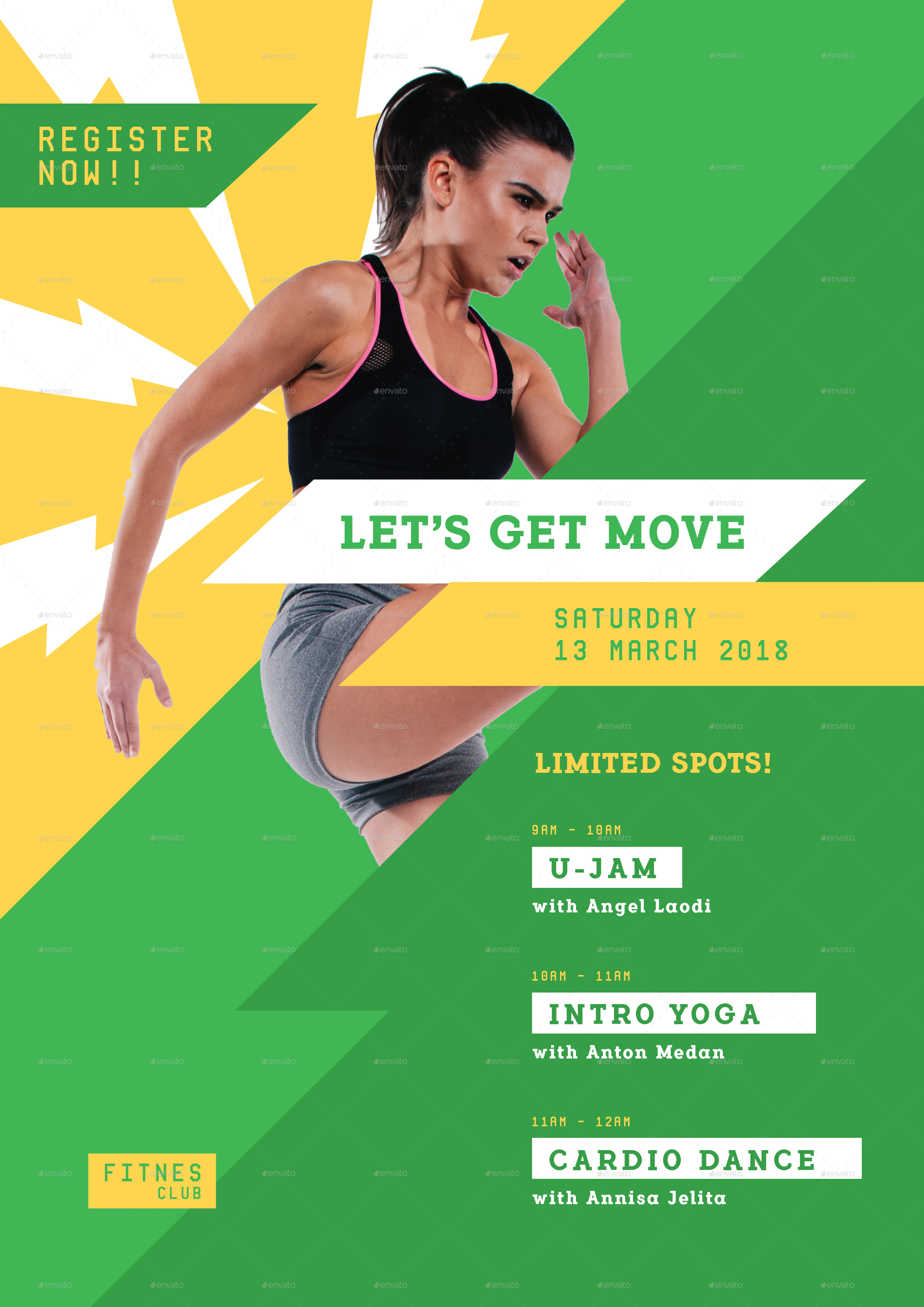 Fitness Gym Event Flyers Templates, Print Templates | GraphicRiver