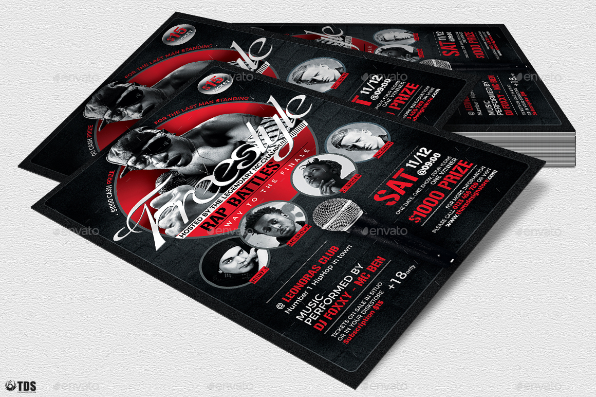 Freestyle Rap Battle Flyer Template V7, Print Templates | GraphicRiver