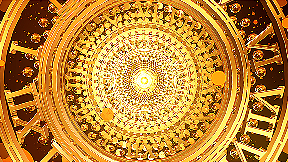 Clock Tunnel Loop Background, Motion Graphics | VideoHive