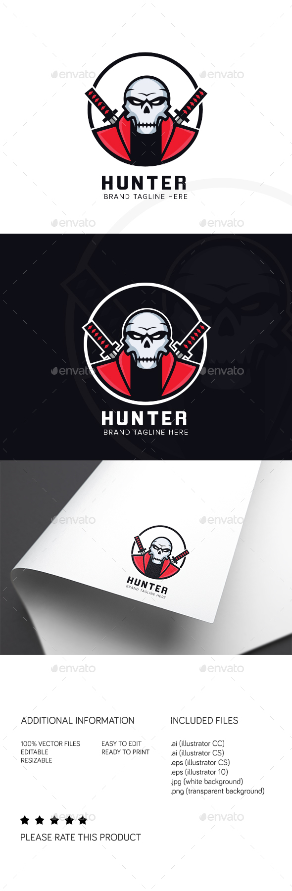 Hunter Logo, Logo Templates | GraphicRiver