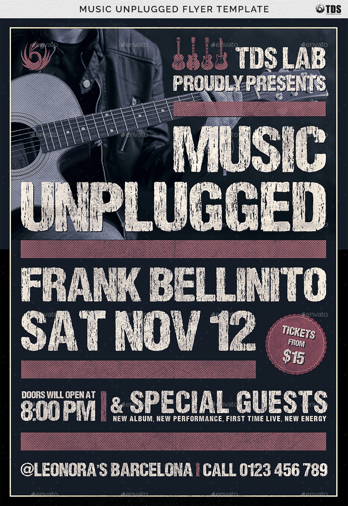 Music Unplugged Flyer Template, Print Templates | GraphicRiver