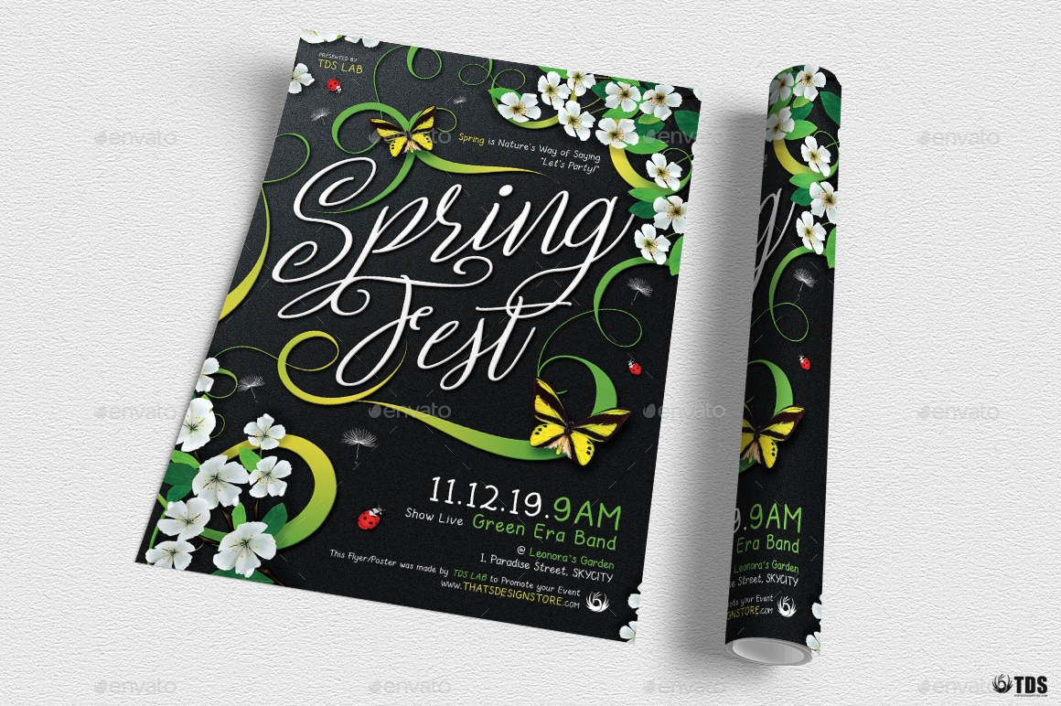 Spring Fest Flyer Template, Print Templates | GraphicRiver