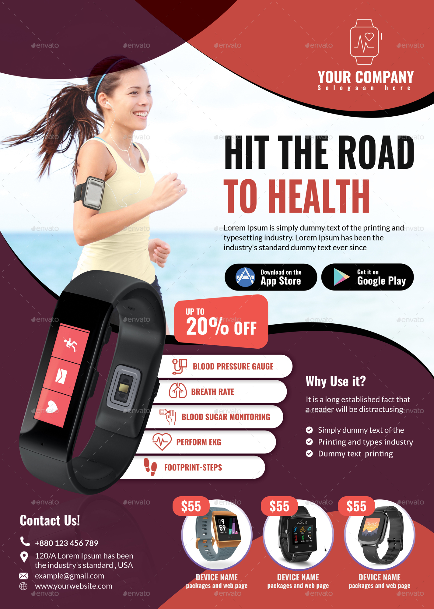 Health Device Flyer, Print Templates | GraphicRiver