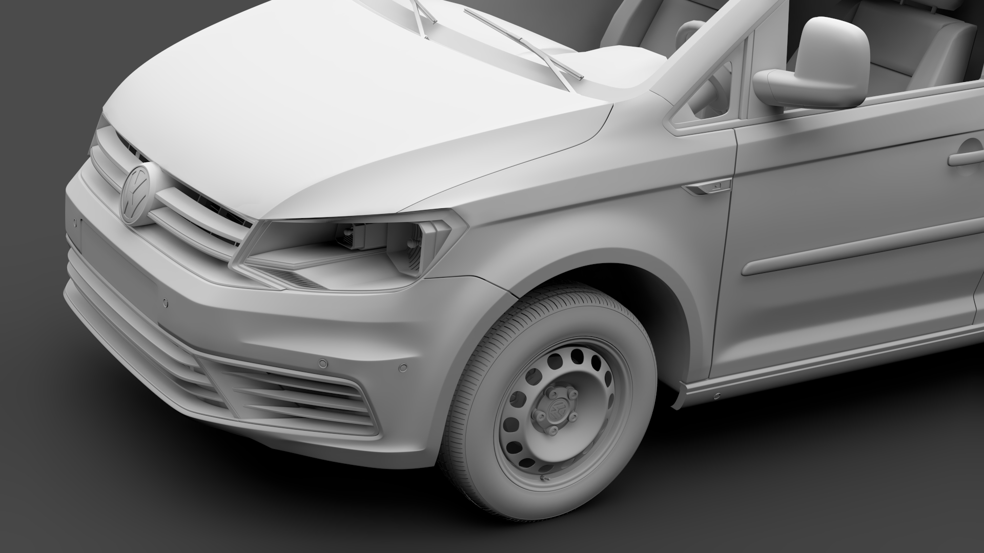 Volkswagen Caddy Panel Van L1 2017 by creator_3d | 3DOcean