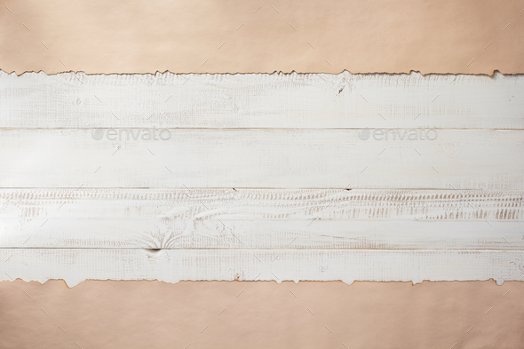 paper border at white plank wood Stock Photo by seregam | PhotoDune