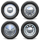 Vector Car Tires with Chrome Disks, Vectors | GraphicRiver