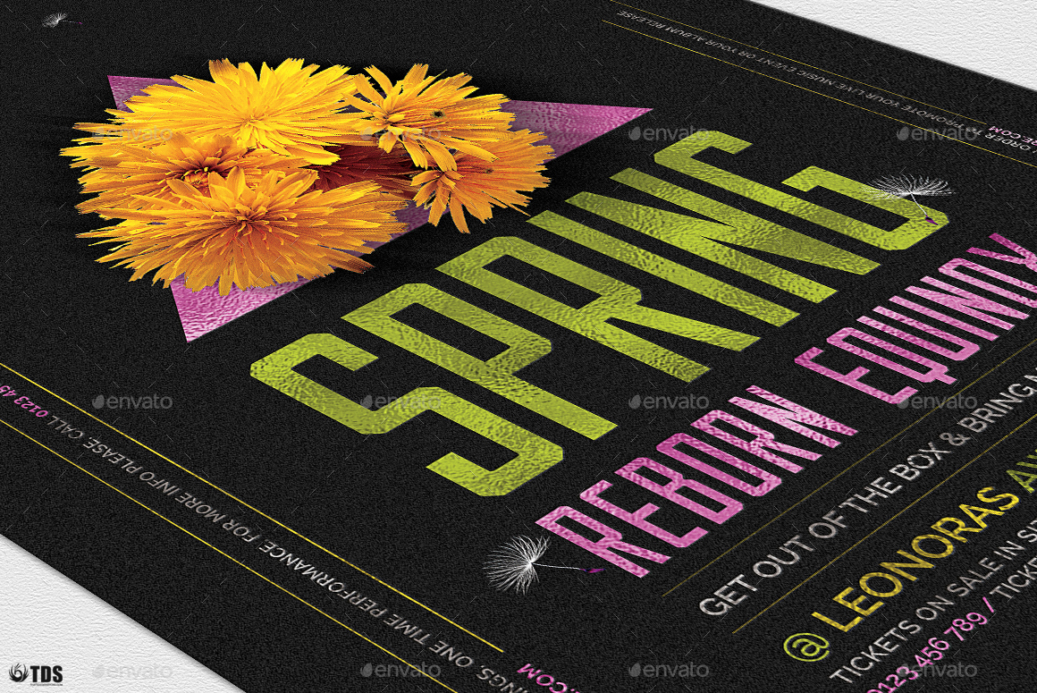 Spring Equinox Flyer Template V6, Print Templates | GraphicRiver