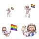 Vector Girl Spaceman LGBT Flag Avatar Icon, Vectors | GraphicRiver