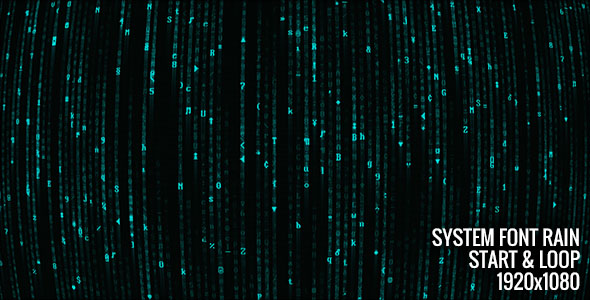 System Font Rain by uniquefx | VideoHive
