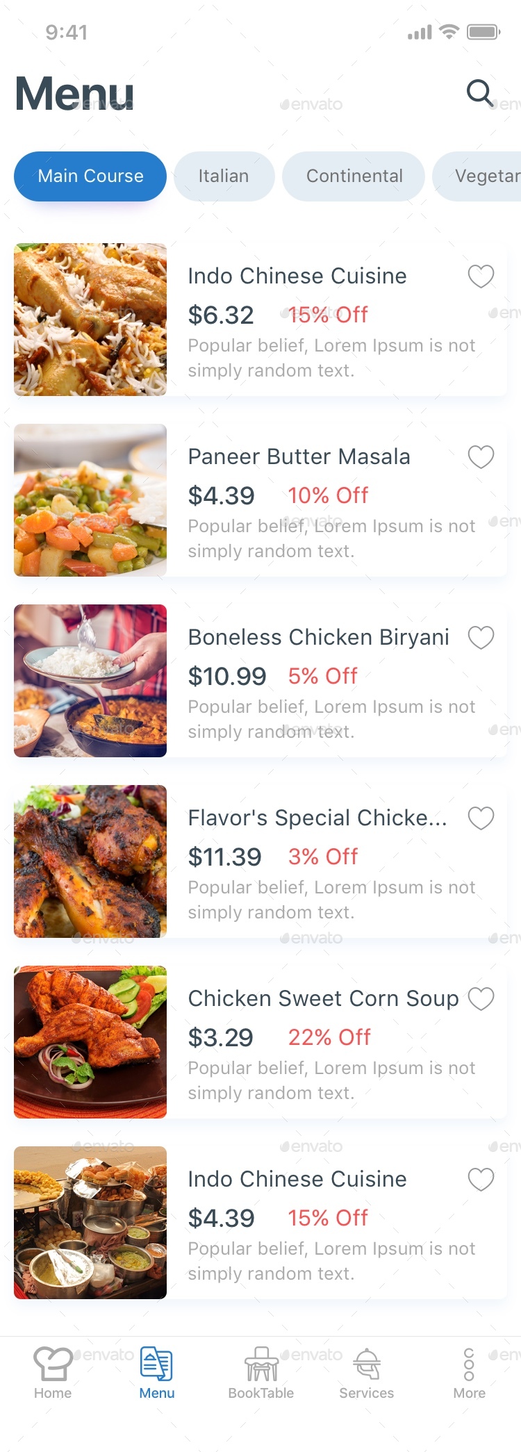 Restaurants Mobile app UI Kit, Web Elements | GraphicRiver