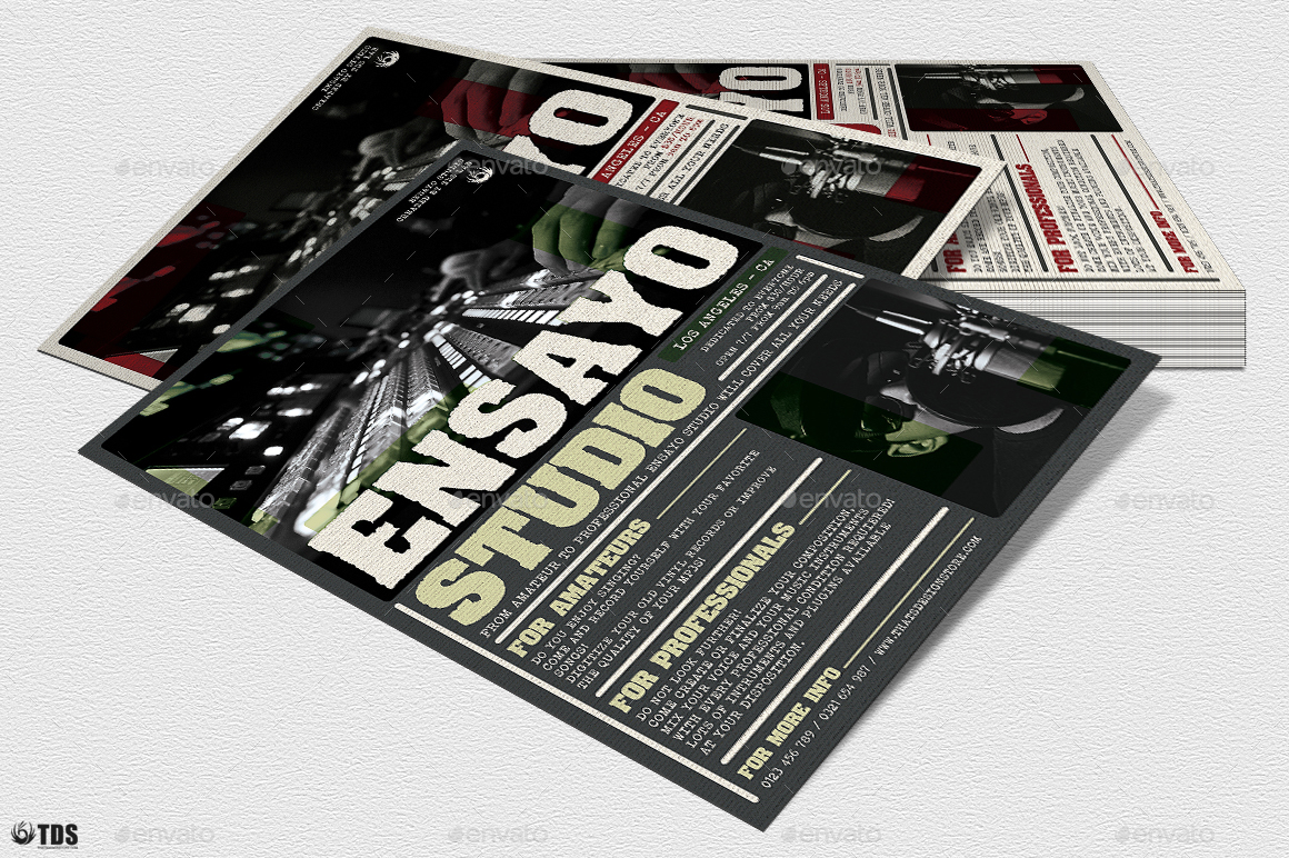 Music Studio Flyer Template, Print Templates | GraphicRiver