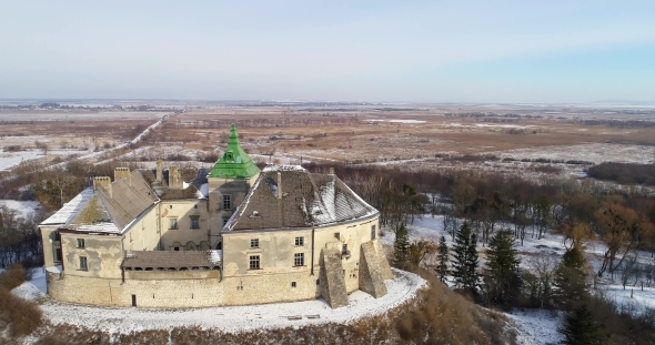 Aerial View of the Olesky Castle and Residential Neighborhoods Near It ...