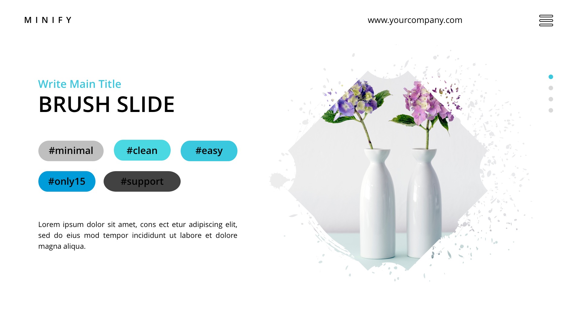 Minify - Clean n Modern Google Slide Template, Presentation Templates