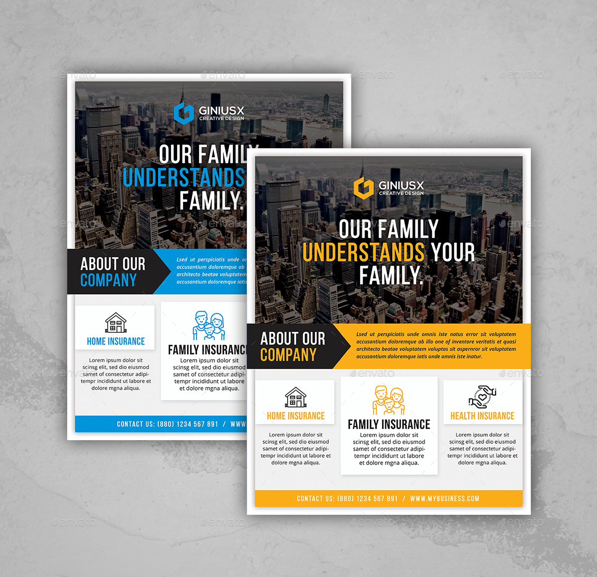 Insurance Flyer Template, Print Templates | GraphicRiver