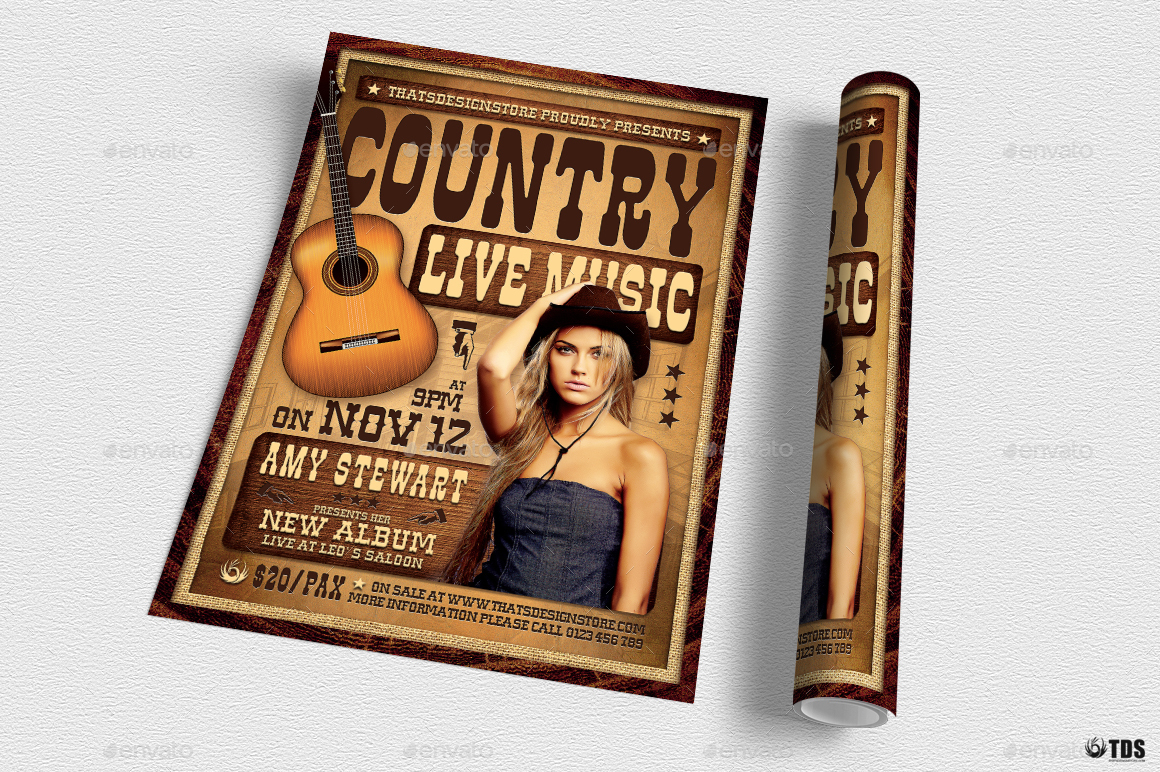 Country Live Flyer Template V4 by lou606 | GraphicRiver