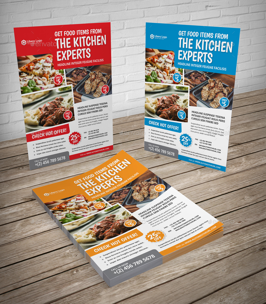 Food Menu Restaurants Flyer Ad Design, Print Templates | GraphicRiver