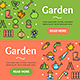 Gardening Banner Set, Vectors | GraphicRiver