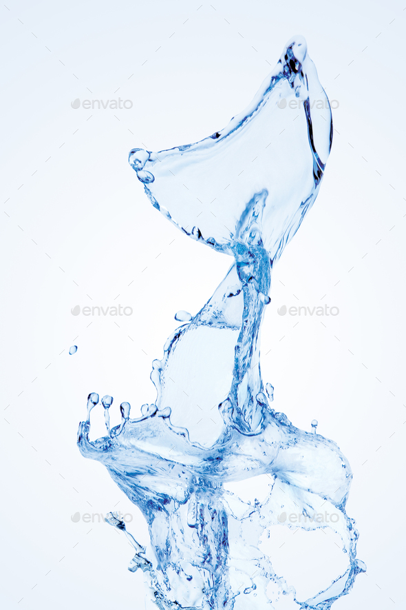 Water splash isolated on white Stock Photo by Fisher-Photostudio ...