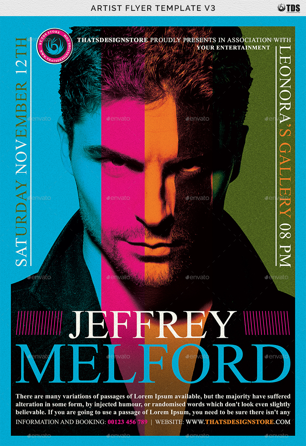 Artist Promotion Flyer Template V3, Print Templates | GraphicRiver