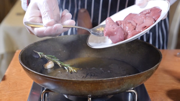 Chef Cooking Flambe Style Dish , Stock Footage | VideoHive