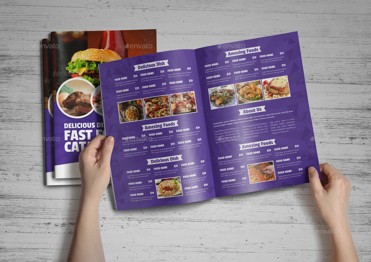 Food Menu Restaurants Brochure Design, Print Templates | GraphicRiver