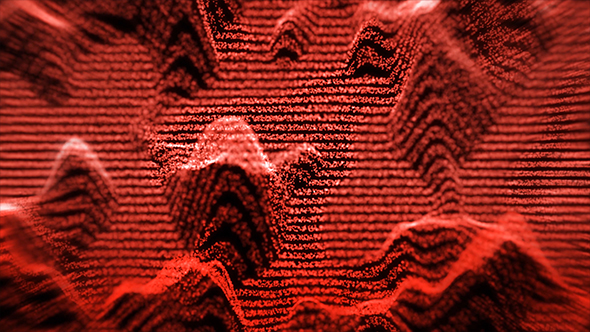 Epic Red Waves of Particles Background Loop, Motion Graphics | VideoHive