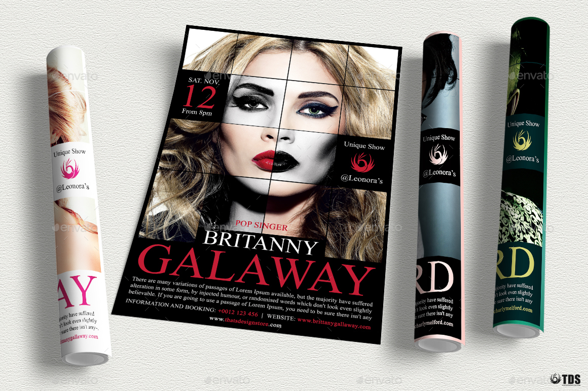 Artist Promotion Flyer Template V2, Print Templates | GraphicRiver