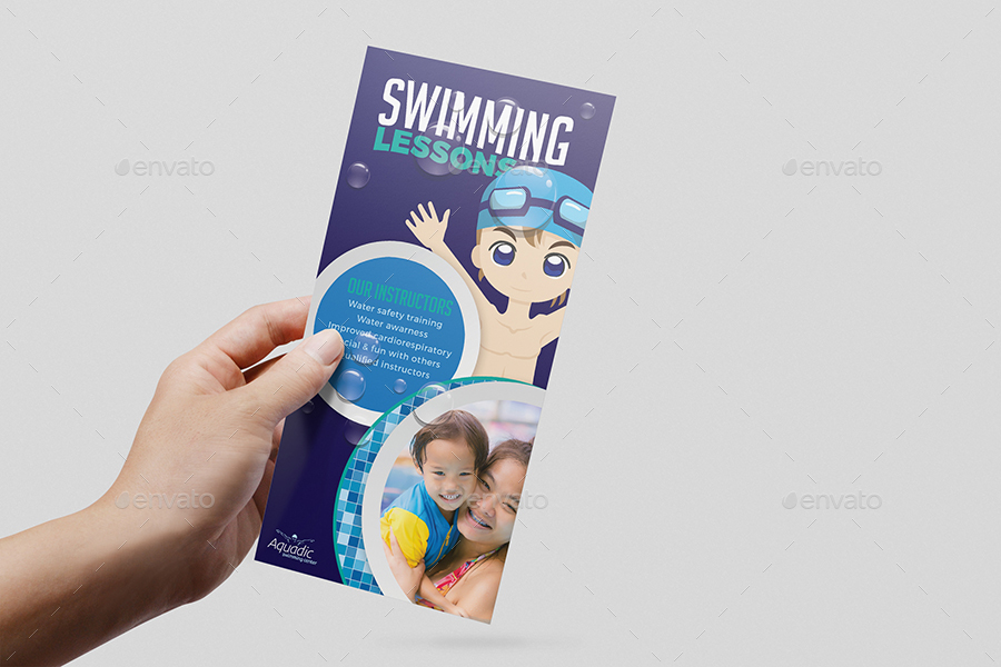 Swimming Pool Rack Card Template, Print Templates | GraphicRiver