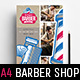 A4 Barber Shop Advertisement Template, Print Templates | GraphicRiver