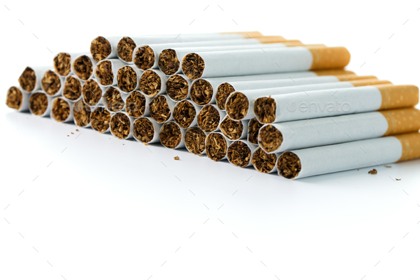 Pile of cigarettes Stock Photo by kenishirotie | PhotoDune