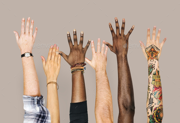 Diversity hands raised up gesture Stock Photo by Rawpixel | PhotoDune