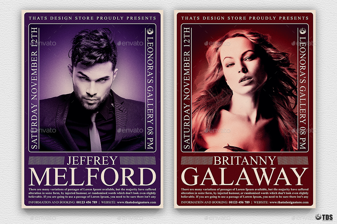 Artist Promotion Flyer Bundle, Print Templates | GraphicRiver