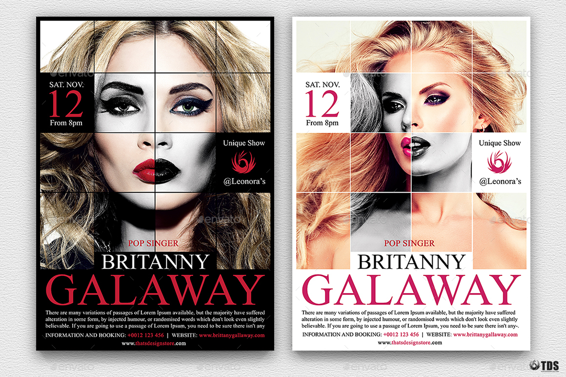 Artist Promotion Flyer Bundle, Print Templates | GraphicRiver