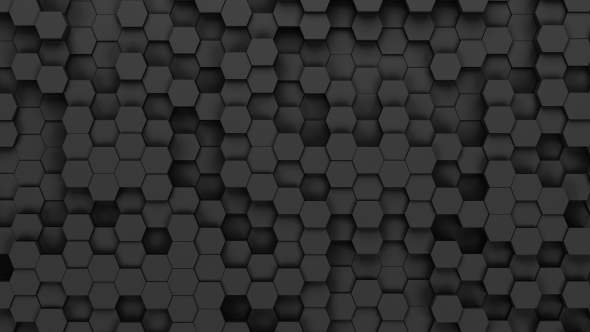 Black Hexagons Loop, Motion Graphics | VideoHive