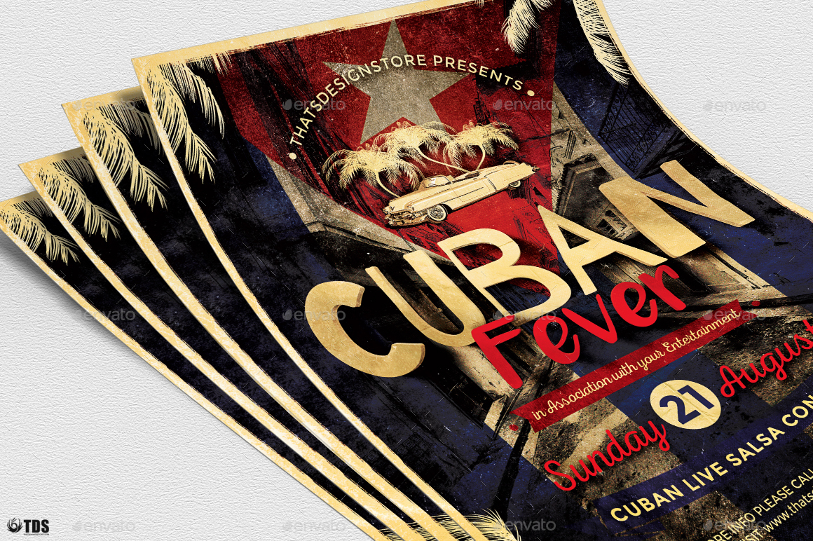 Cuban Fever Flyer Template, Print Templates | GraphicRiver