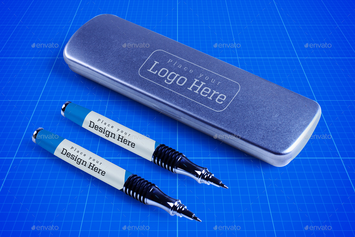 Pen Box Mockup V.9, Graphics | GraphicRiver