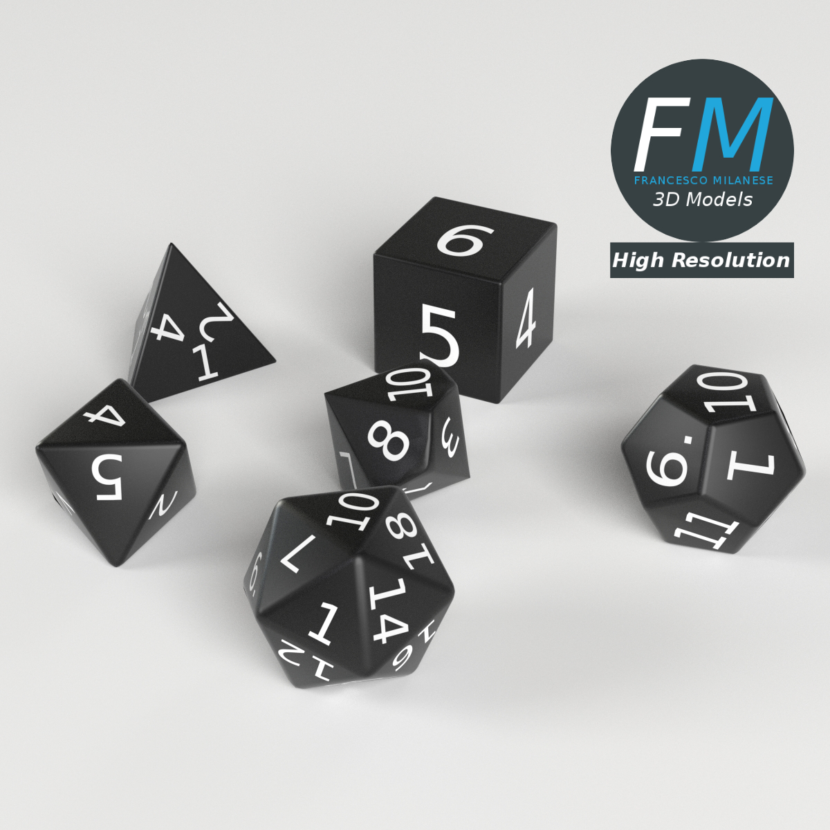 RPG Dices set by FrancescoMilanese85 | 3DOcean