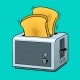 Toaster with Toast Pop Art Vector Illustration, Vectors | GraphicRiver