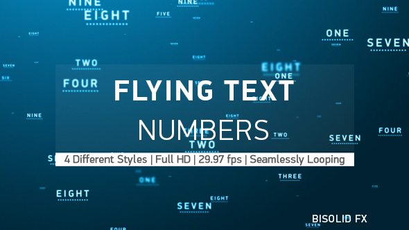 Flying Text Numbers, Motion Graphics | VideoHive