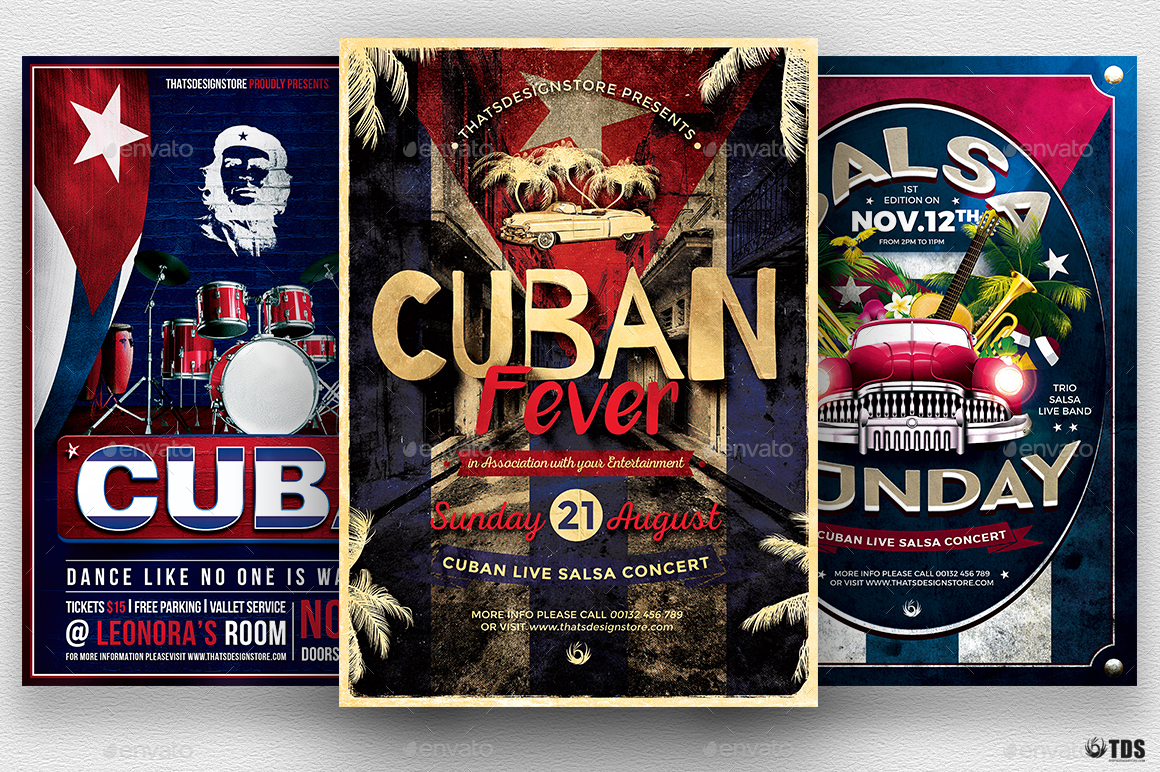 Cuban Flyer Bundle V2, Print Templates | GraphicRiver