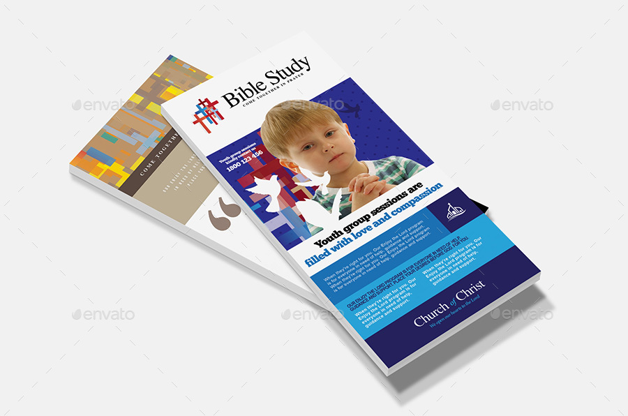 Bible Study Rack Card Template, Print Templates | GraphicRiver